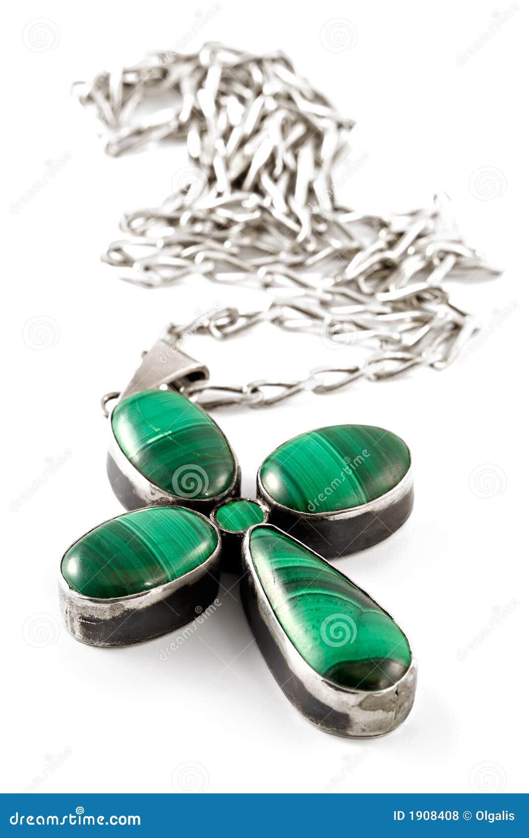 Stylized Malachite Fourleafed Clover Stock Photo - Image of leafed ...