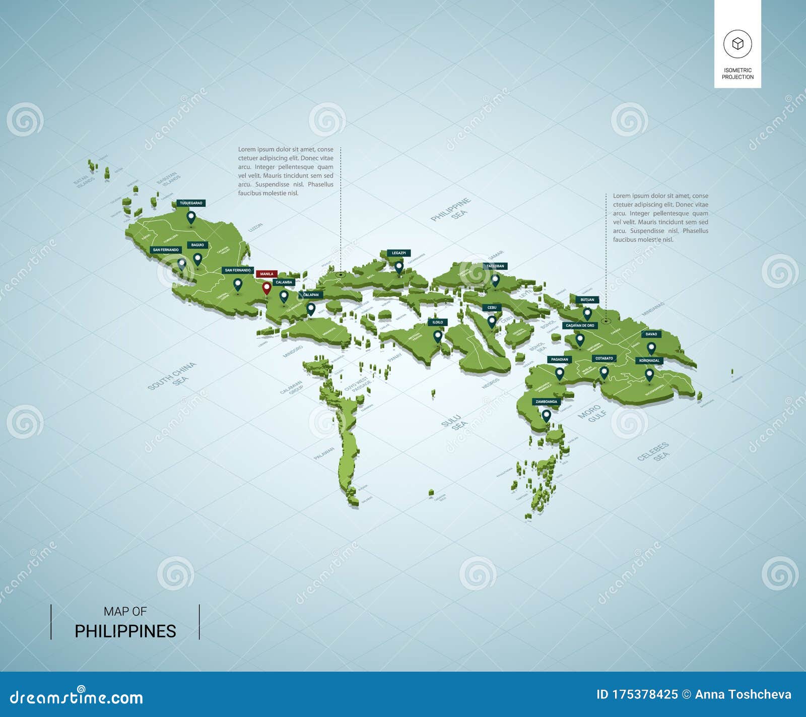 Philippines Editable Outline Map. Vector Illustration | CartoonDealer ...