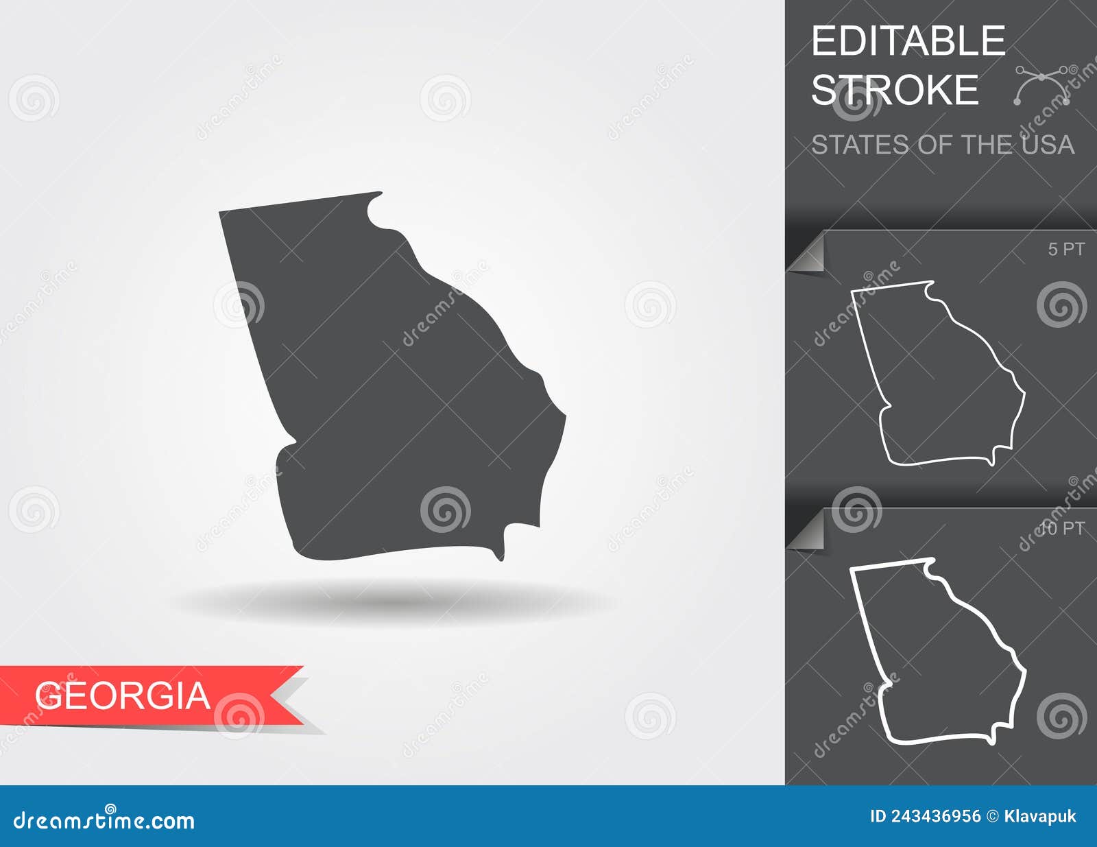 Georgia Vector Logo Poster. Illustration Of The USA State Emblema. The ...