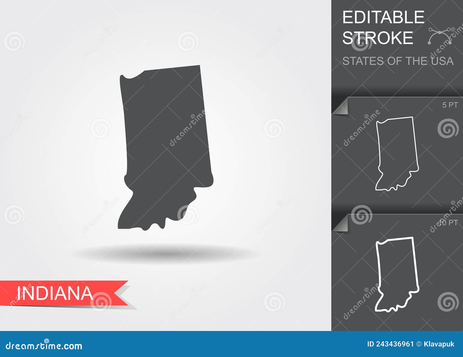 Stylized map of the U.S stock vector. Illustration of isolated - 243436961