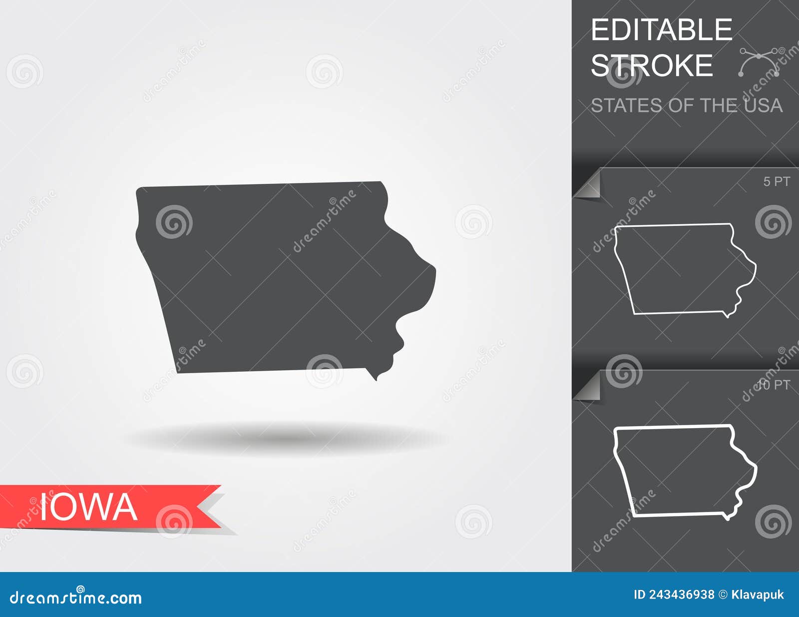 Stylized map of the U.S stock vector. Illustration of black - 243436938