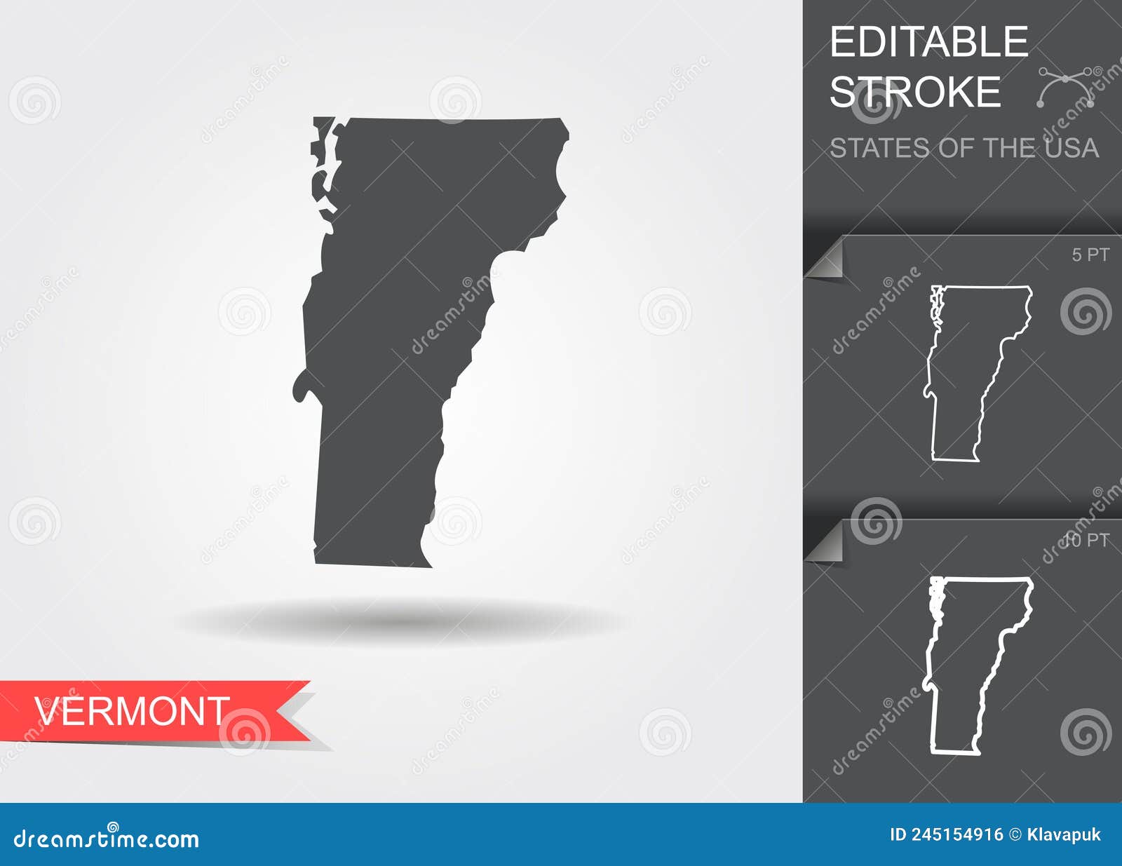 Vermont Vector American Poster. USA Travel Illustration. United States ...