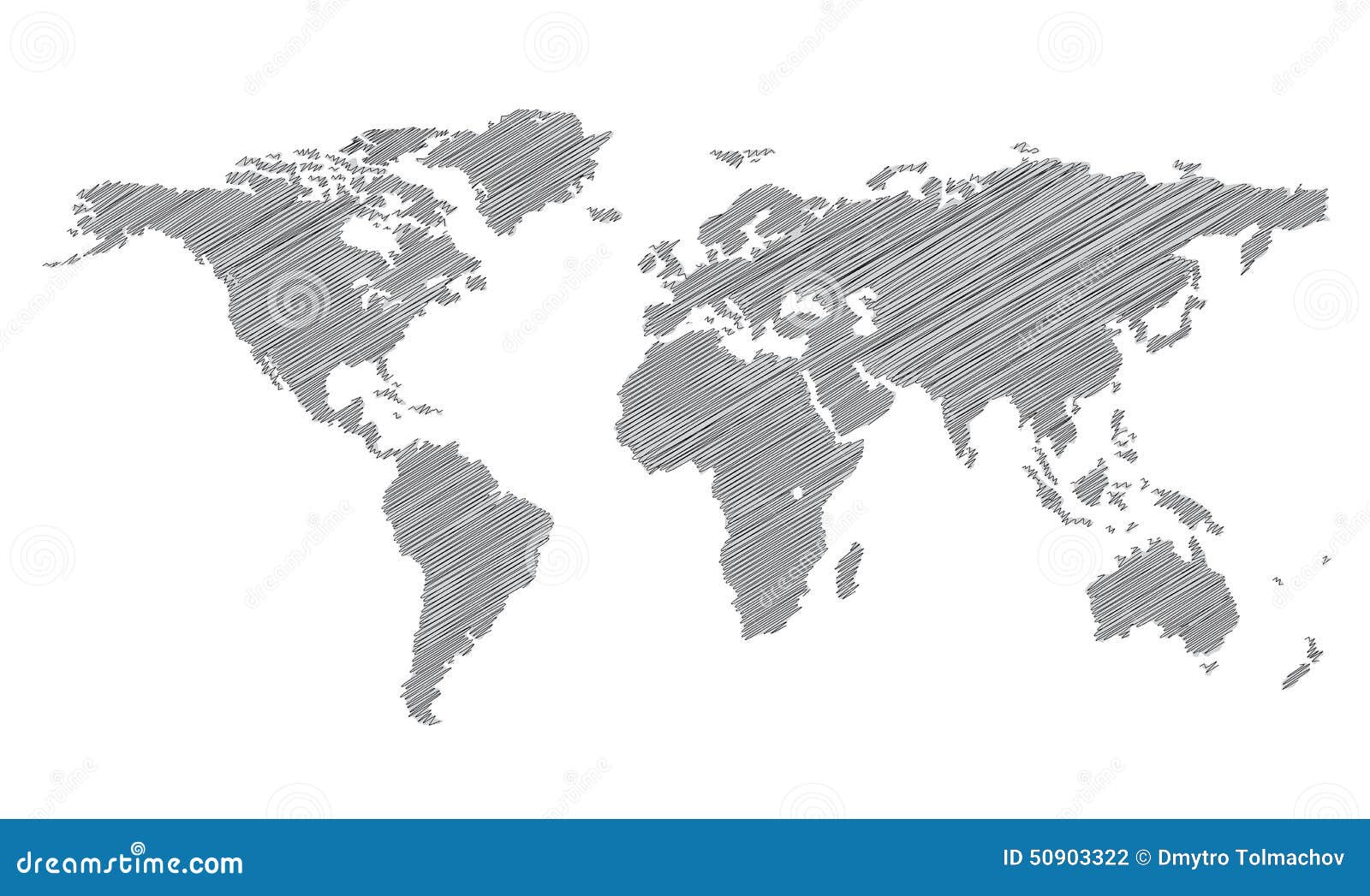 Stylized map of the world stock vector. Illustration of continent ...