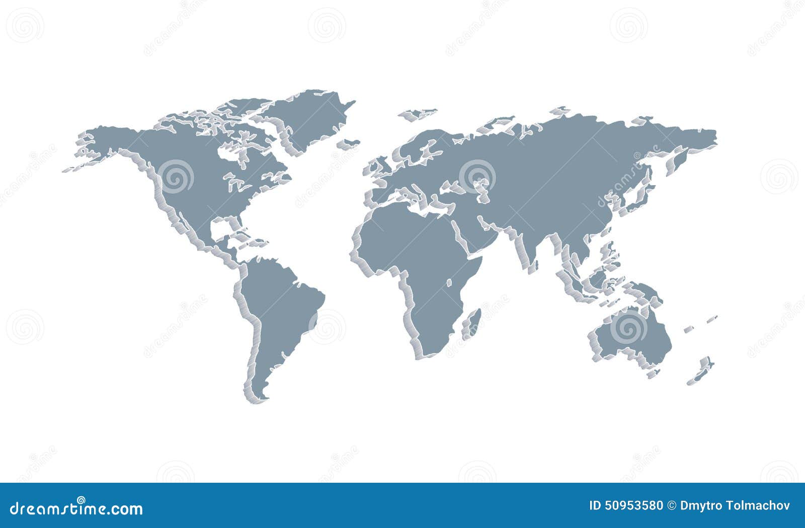 Stylized map of the world stock vector. Illustration of ocean - 50953580