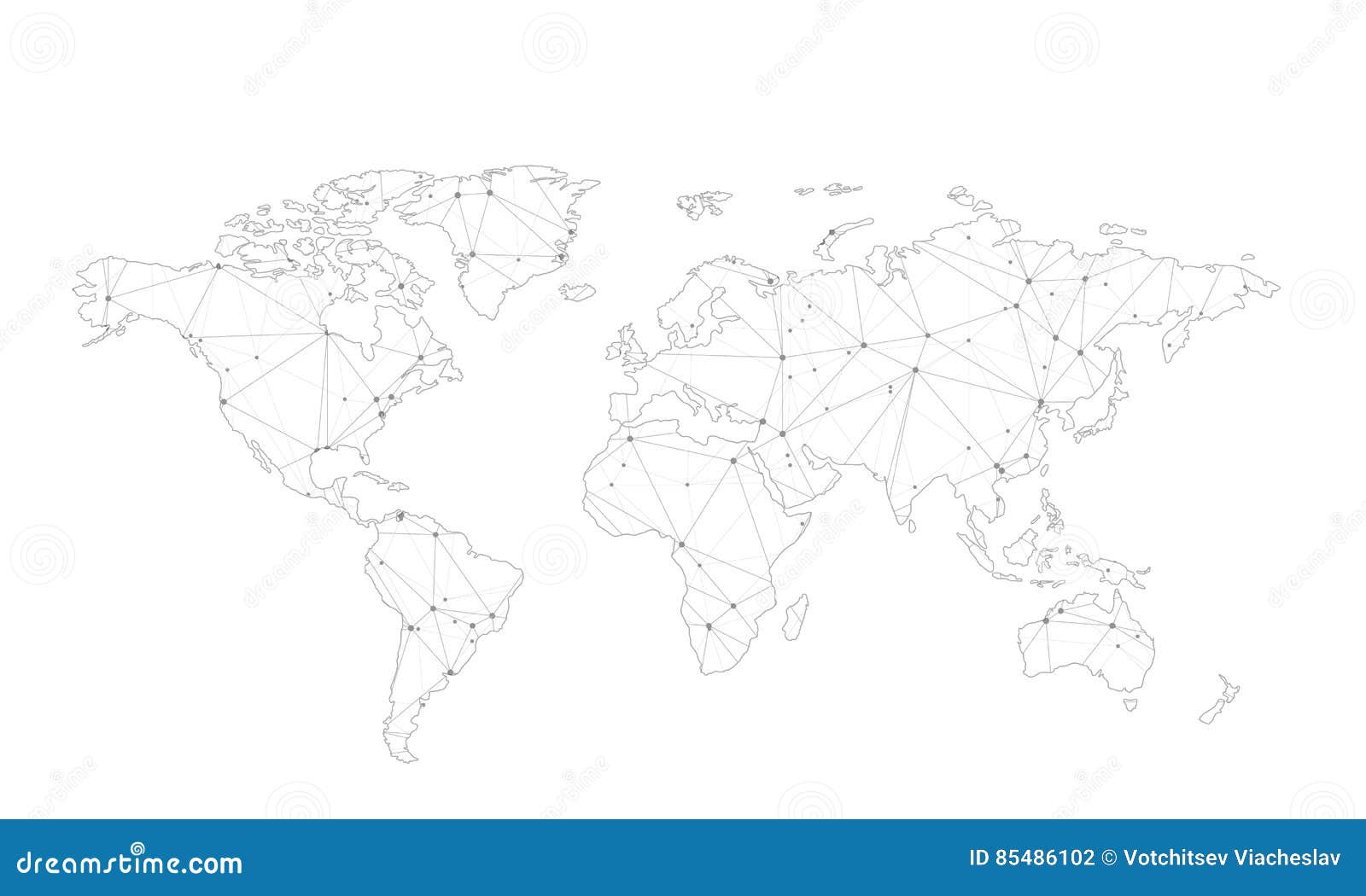 Stylized Map Of World Vector Illustration | CartoonDealer.com #85486102