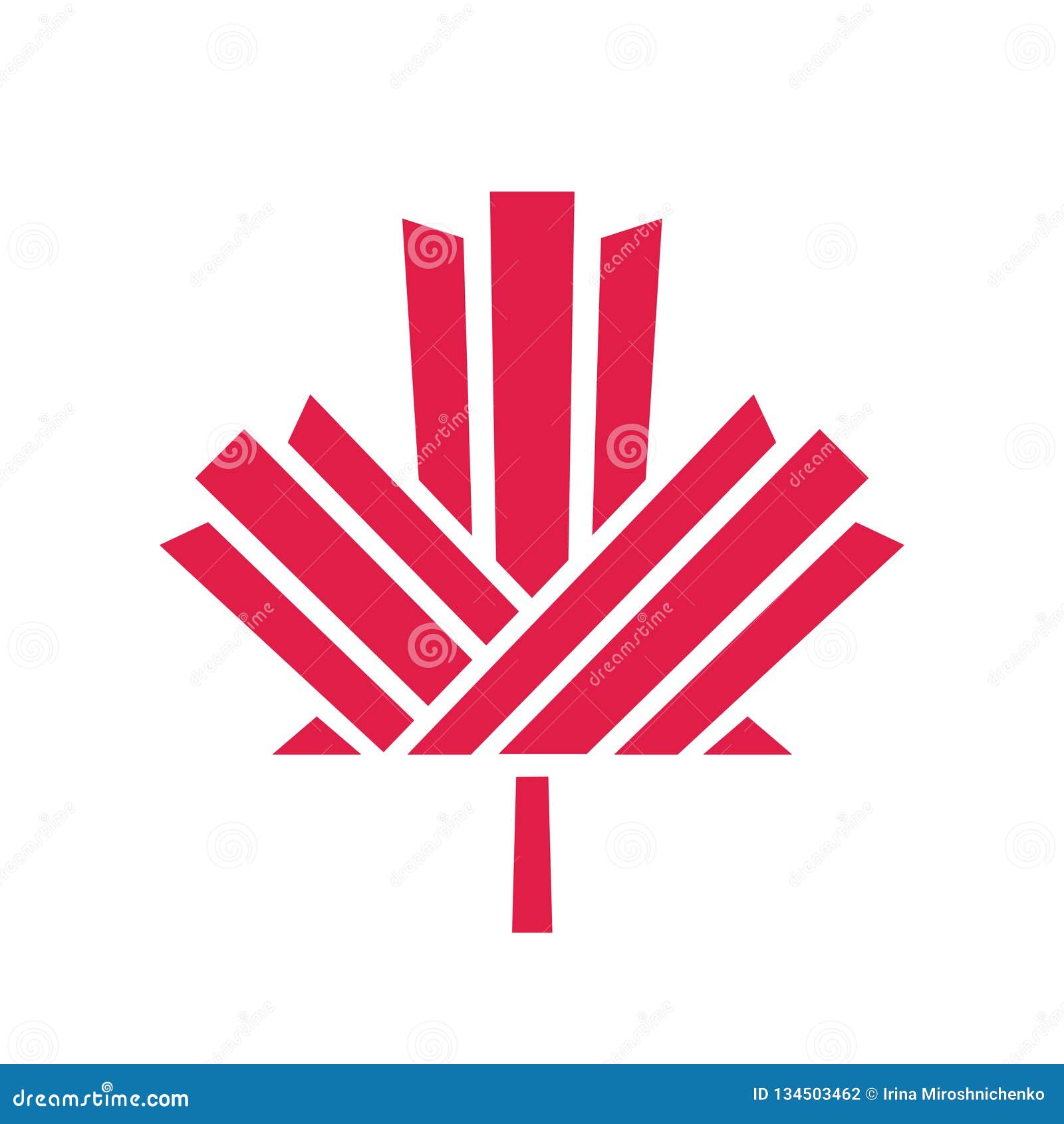 Stylized maple leaf stock vector. Illustration of label - 134503462