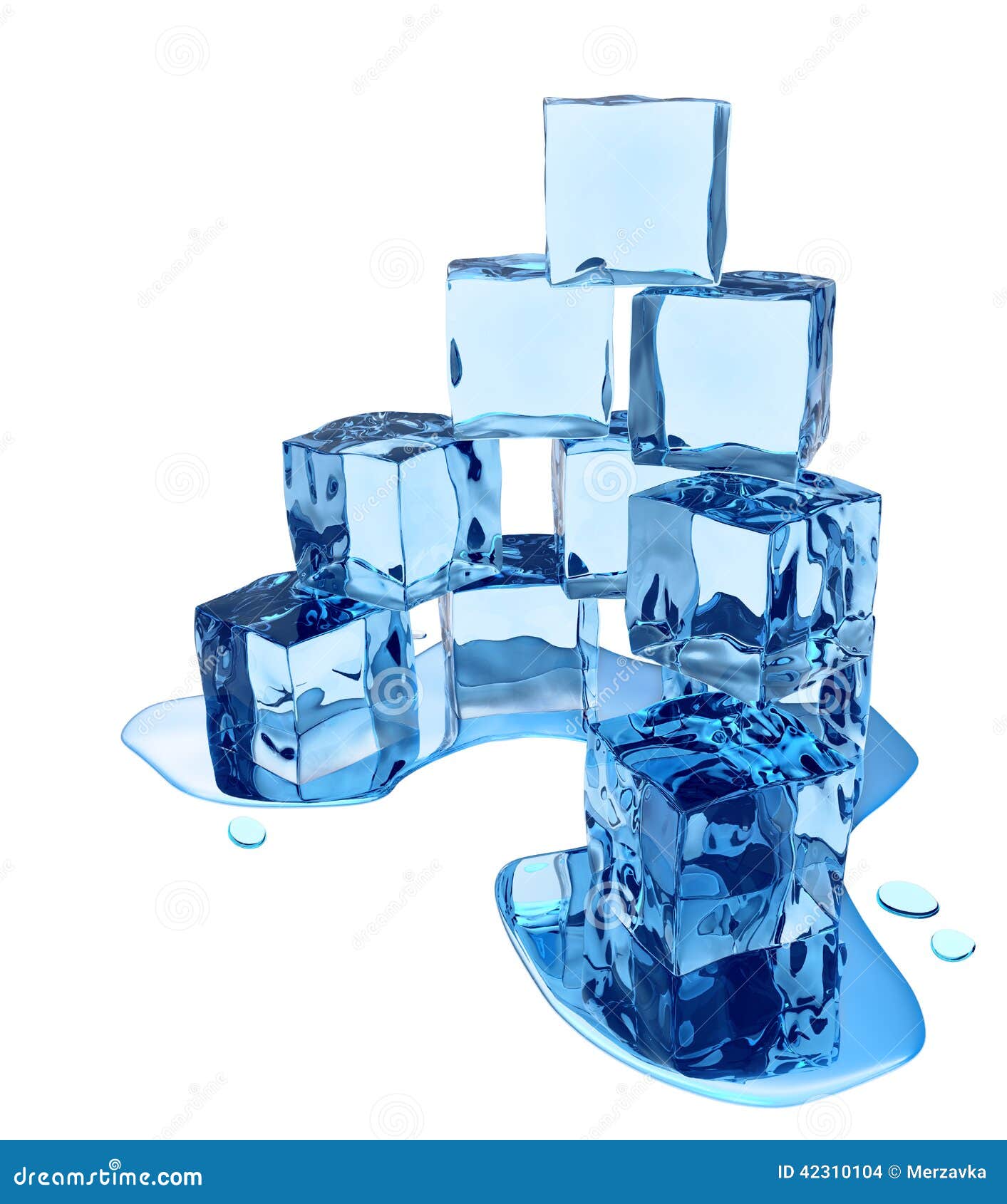 Stylized Melting Ice Cubes Stock Photo | CartoonDealer.com #27091524