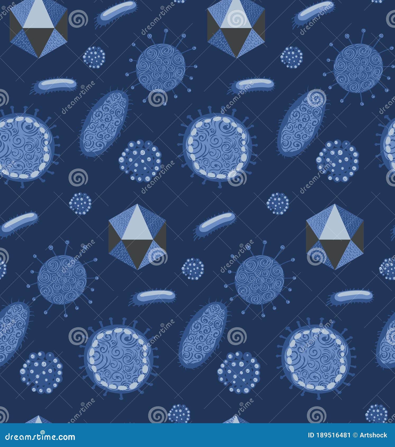 Stylized microbe cells stock vector. Illustration of infection - 189516481