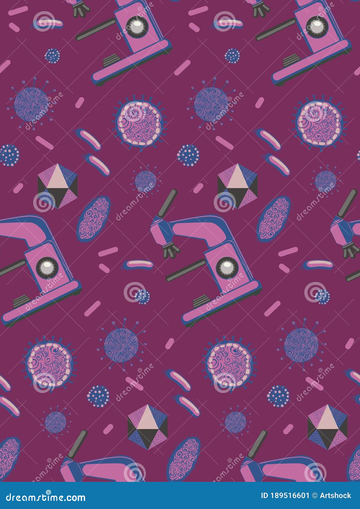 Stylized microbe cells stock vector. Illustration of microbiology ...