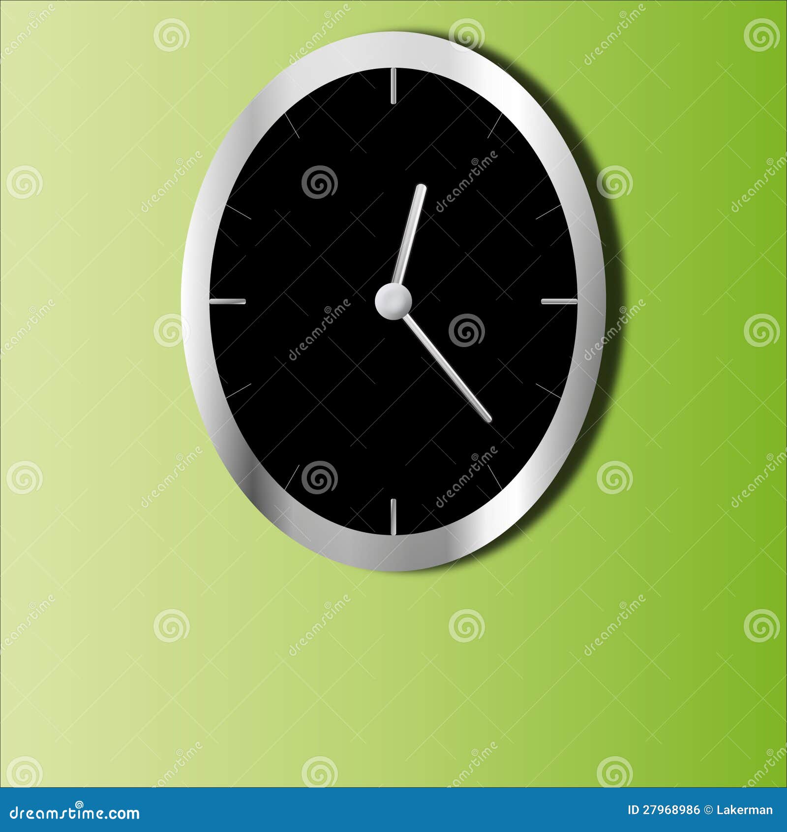 Stylized Modern Wall Clock. Stock Illustration - Illustration of dinner ...