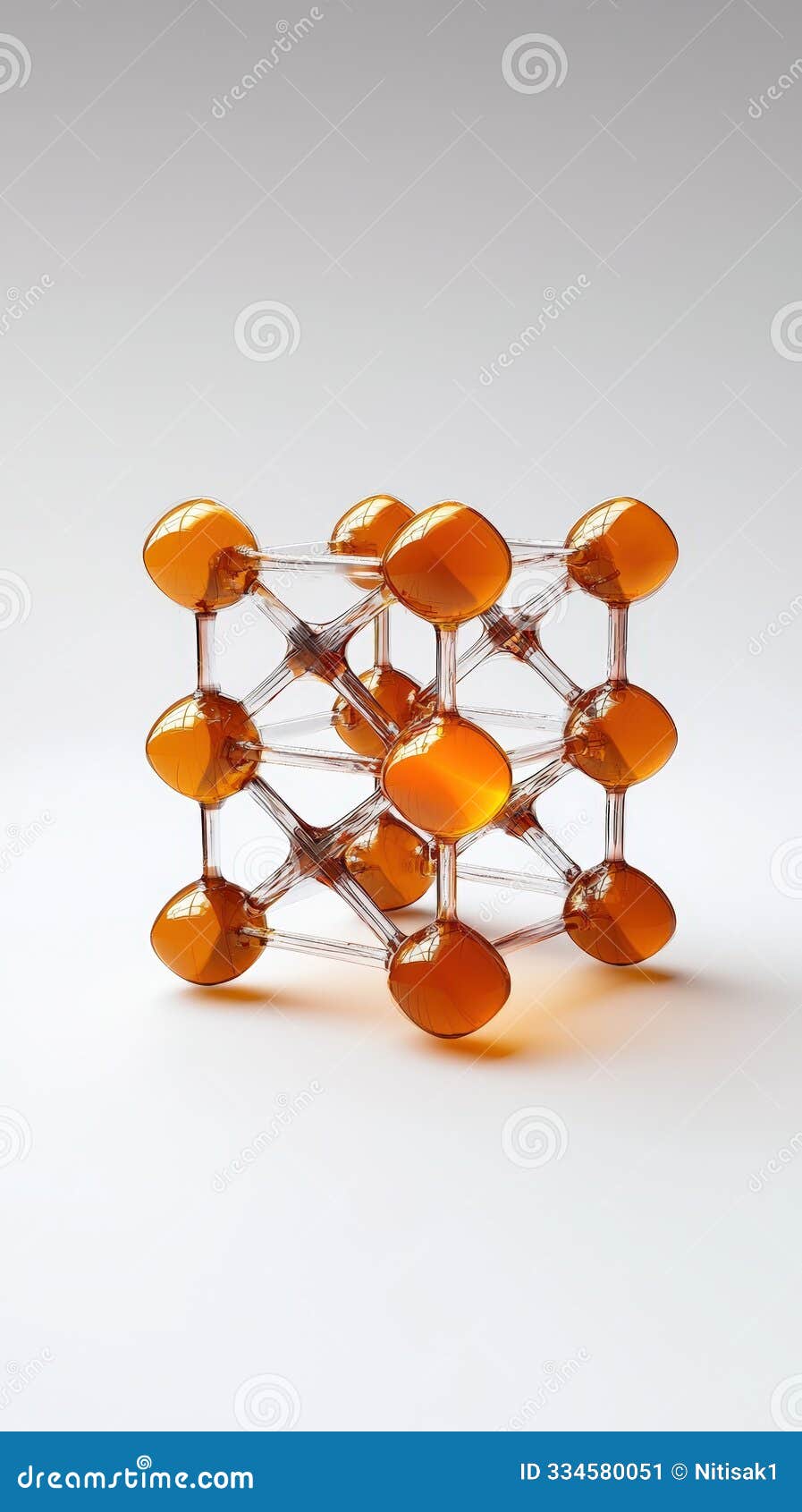 Stylized Molecular Structure Model Showcasing Orange Components Against ...