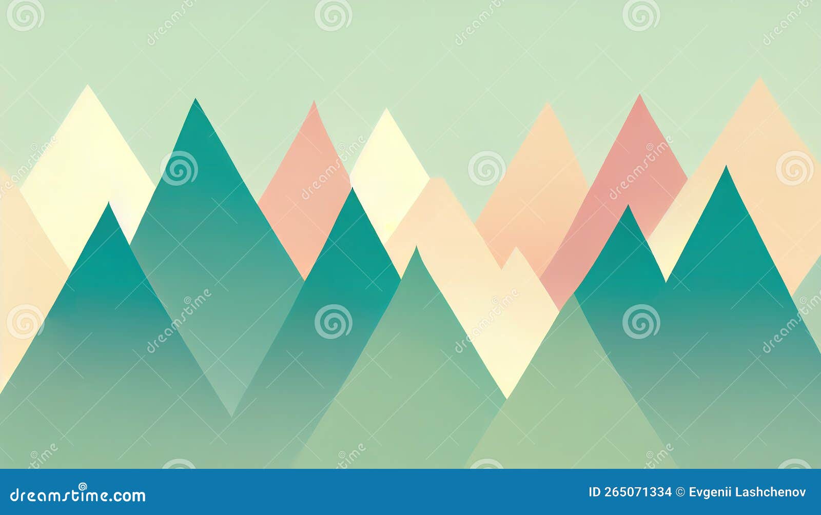 Stylized Mountains Layered Pattern. Colorful Sharp Mountains Layered ...