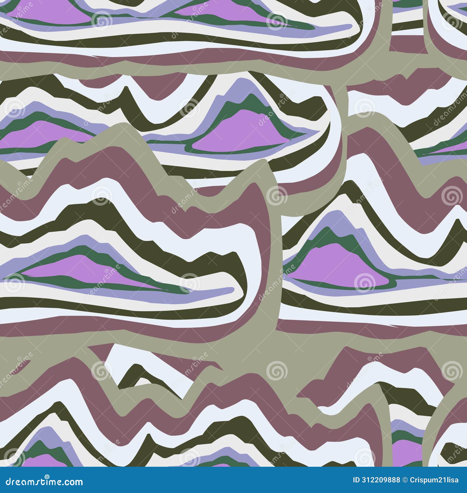 Stylized Mountains, Layers. Stock Vector - Illustration of ornament ...