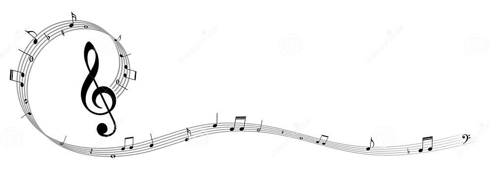 Stylized music notes. stock vector. Illustration of song - 100491464