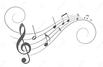 Stylized music notes. stock vector. Illustration of vector - 76163382