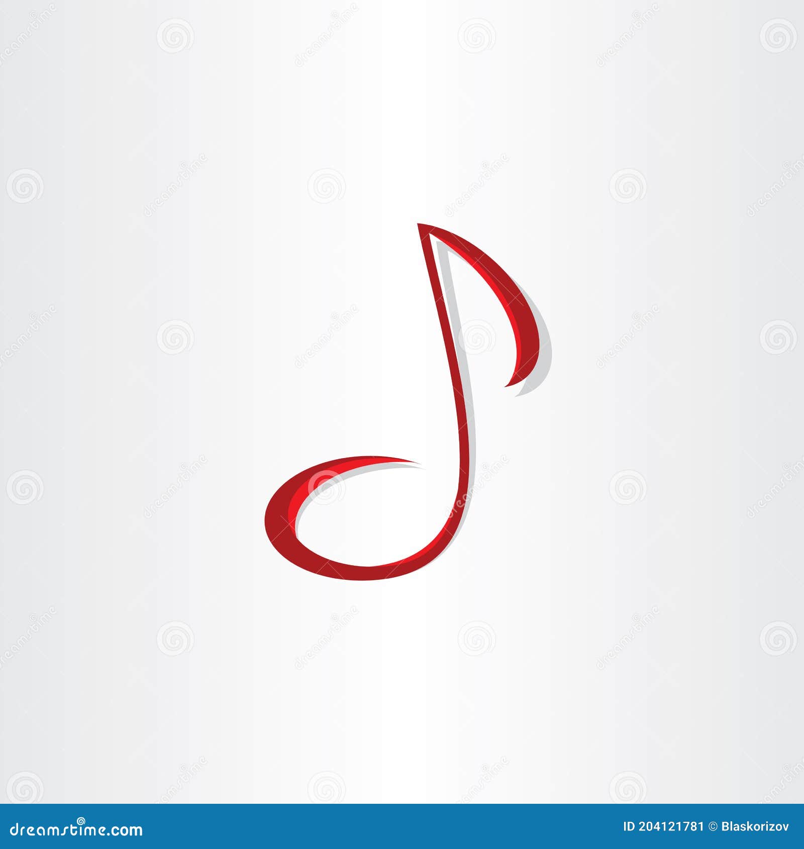 Stylized Musical Note Vector Symbol Stock Vector - Illustration of ...
