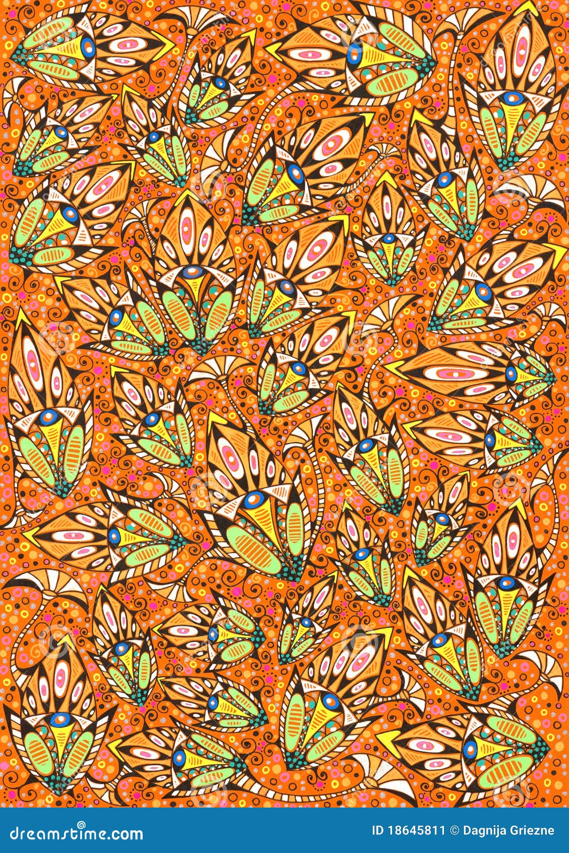 Stylized natural forms stock illustration. Illustration of decoration ...