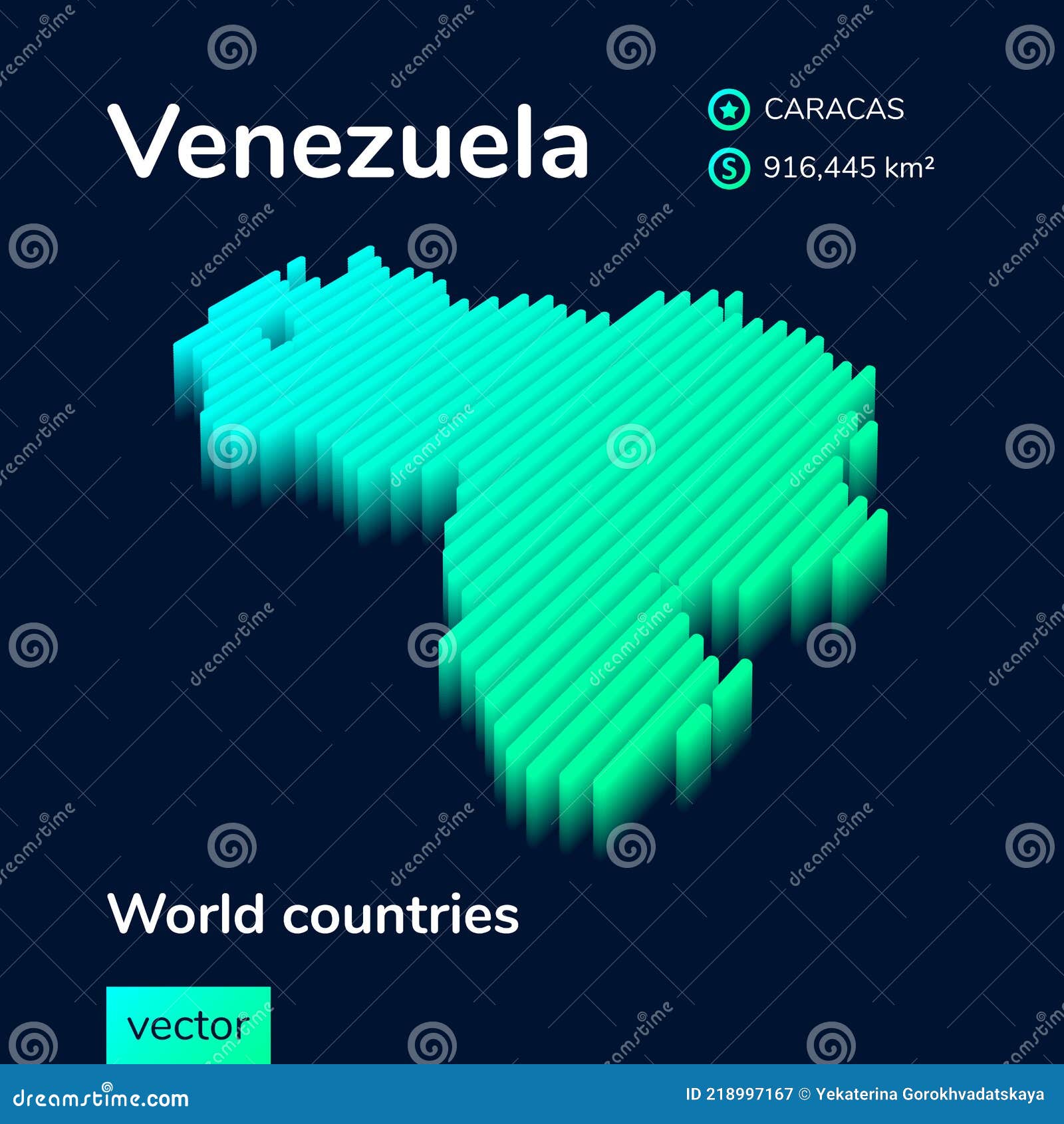 Vector Map Of Venezuela. High Detailed Country Map With Division ...