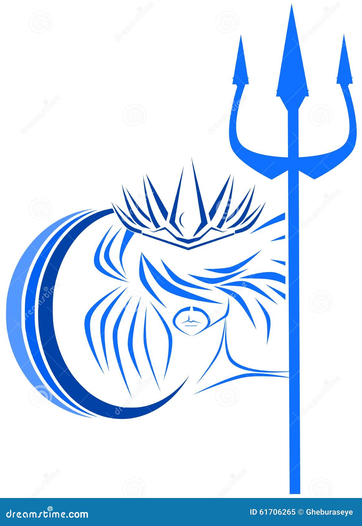 Neptune. Stylized Illustration Of Neptune In Handmade Drawing Style ...