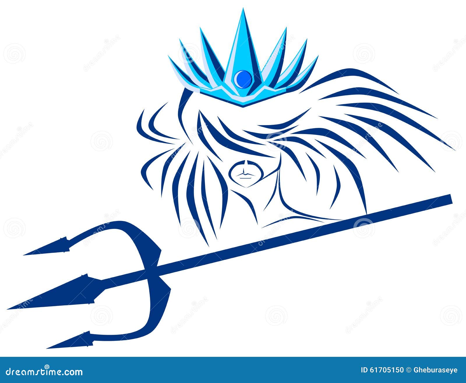 King Neptune Trident Tattoo