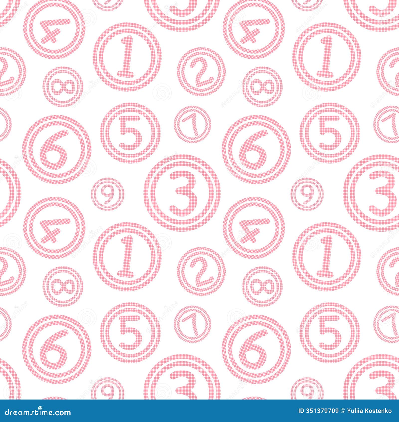 Stylized Number Print on Fabric Showcasing Various Digits in a Playful ...