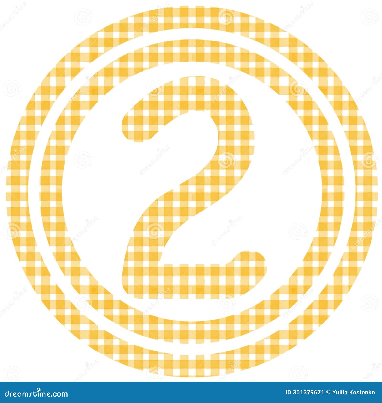 Stylized Number 2 With A Square Border. Vector Template For Logo, Label ...