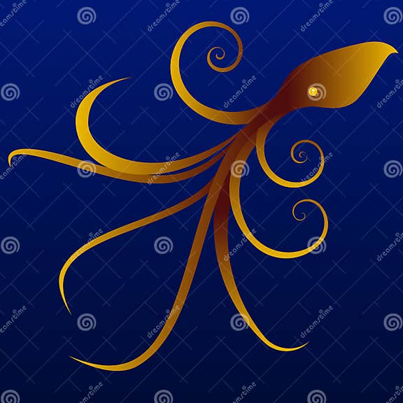 Stylized octopus stock vector. Illustration of nature - 6942760