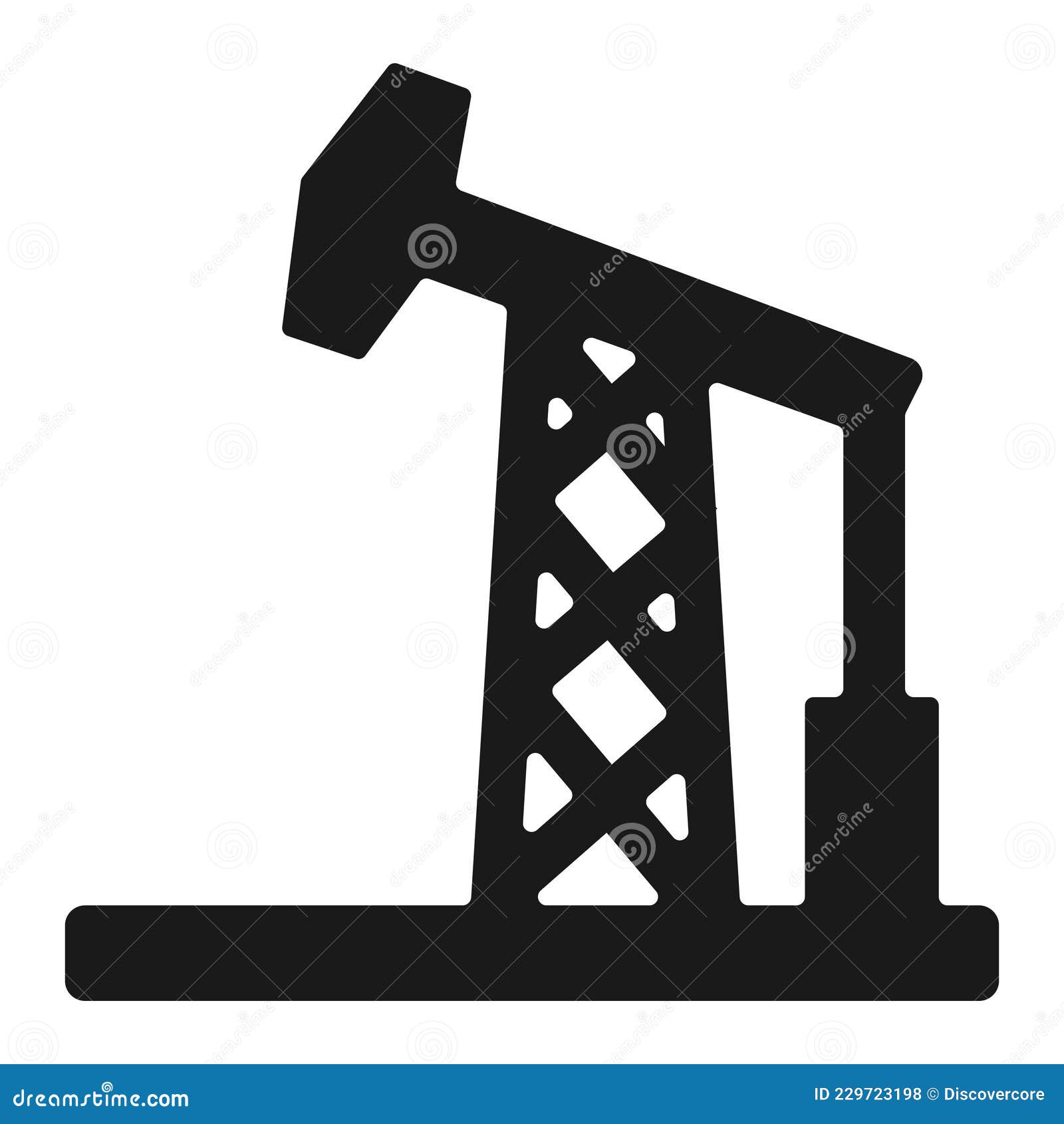 Stylized Oil Drilling Rig Icon Stock Vector - Illustration of ...