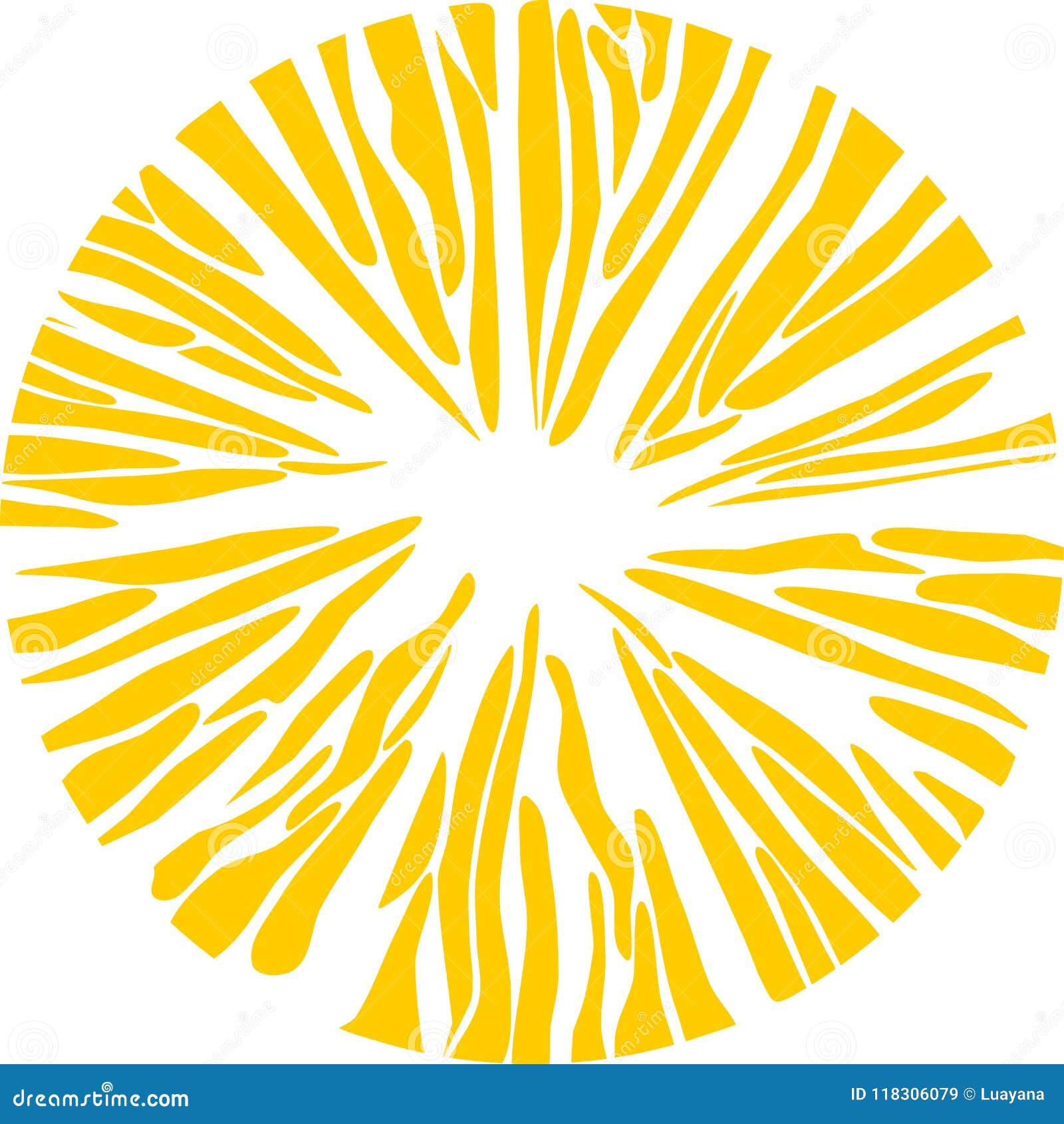 Stylized orange slice stock vector. Illustration of circle - 118306079