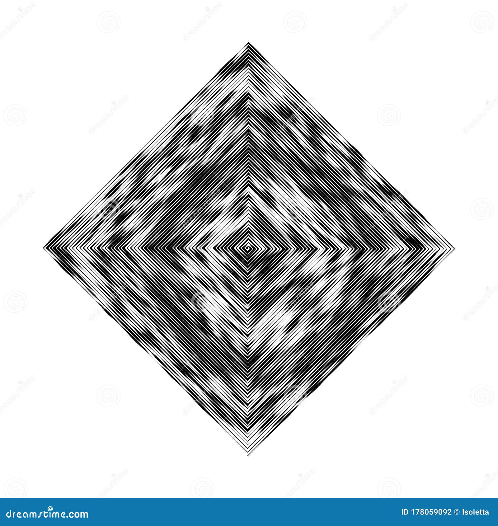 Stylized Ornamental Element. Rhombus Shape Stock Vector - Illustration ...
