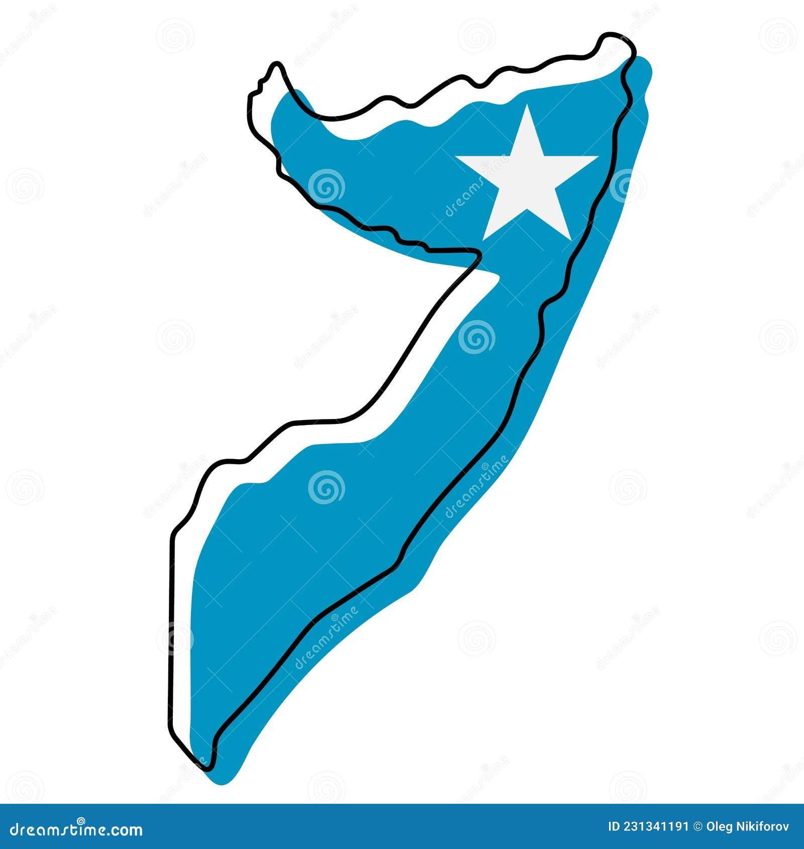 Stylized Map Of Somalia. Isometric 3D Cartoon Vector | CartoonDealer ...