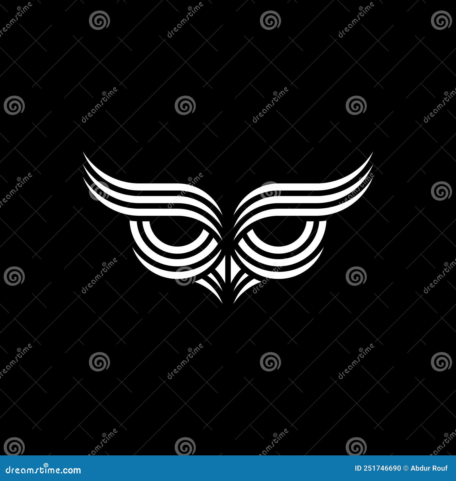 Stylized Owl Eye Vector Logo Design, Suitable for Any Business Stock ...