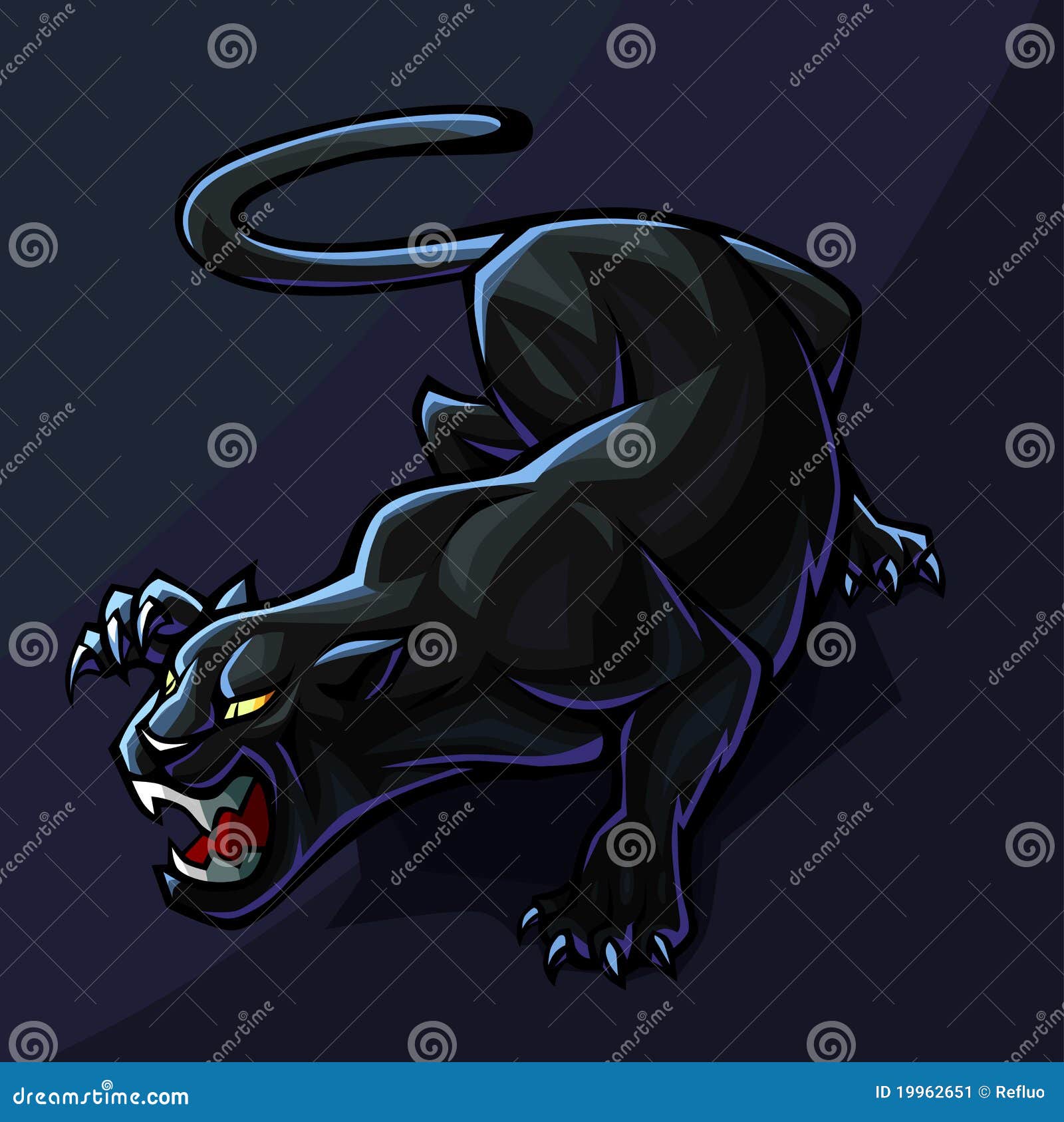 Stylized Panther stock vector. Illustration of leopard - 19962651