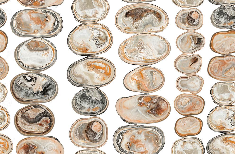 Stylized Pebble Marble Seamless Pattern, Big Scale Print for Bold ...