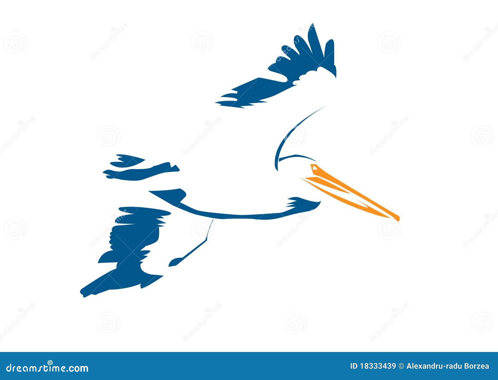 Stylized pelican stock vector. Illustration of pelecanus - 18333439