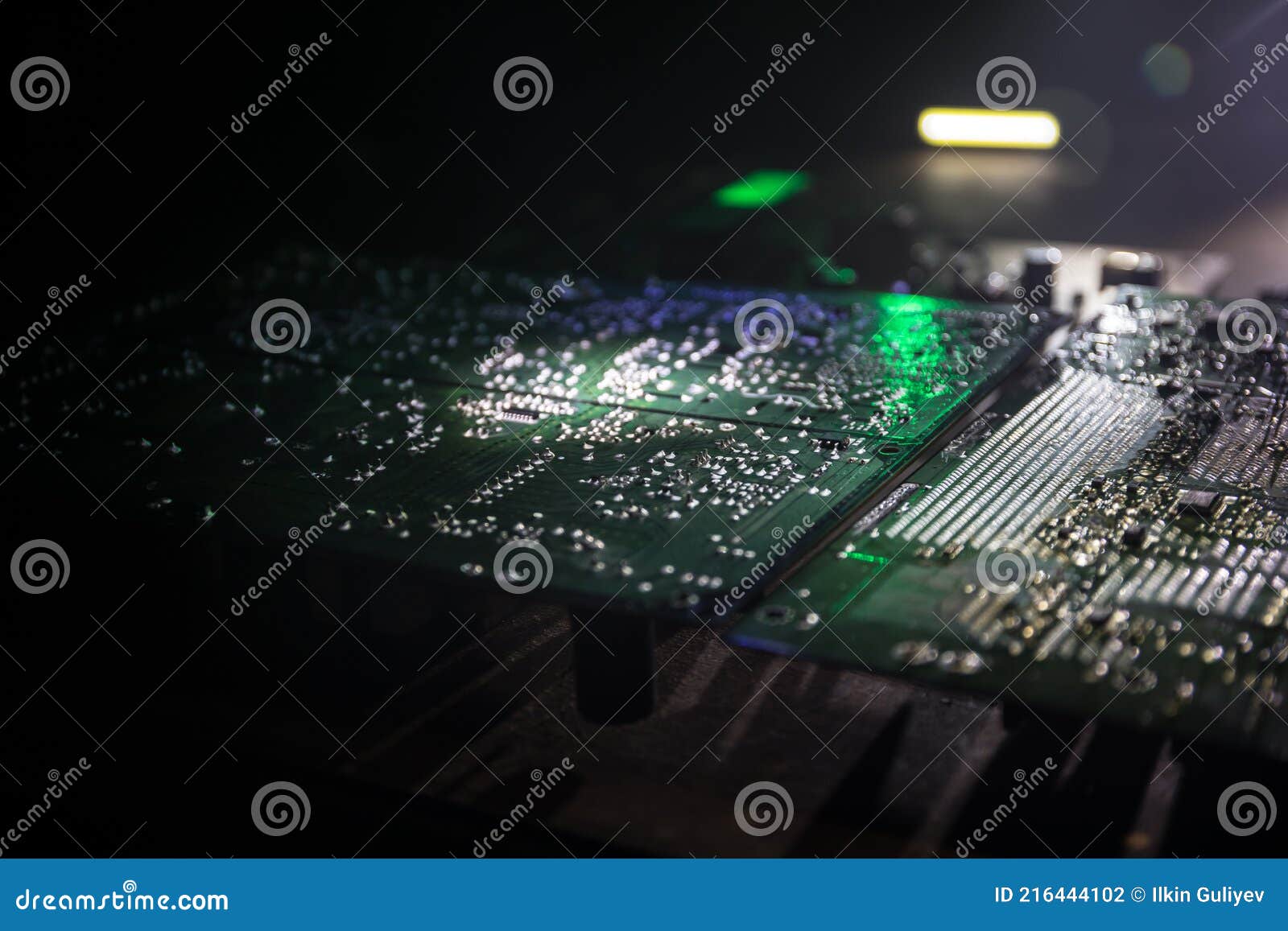 Stylized Photo of an Electronic Microcircuit. Microcircuit, Contacts ...