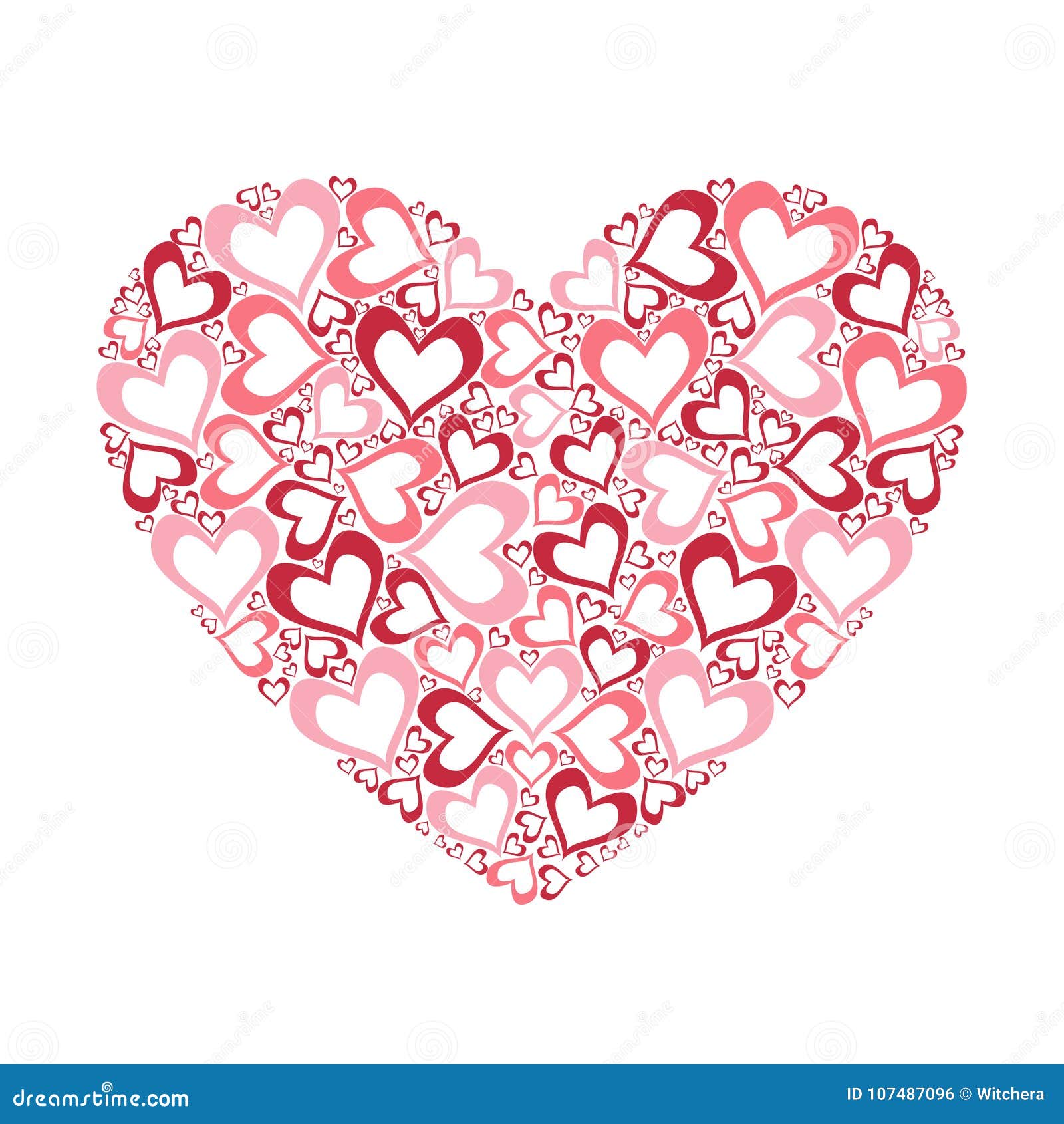 Stylized Pink Heart Vector Illustration Stock Vector - Illustration of ...