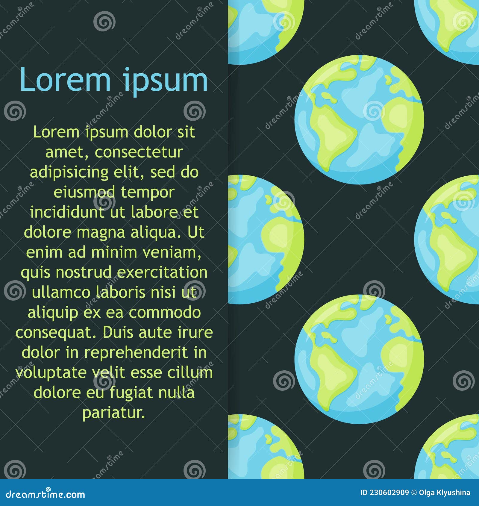 Stylized Planets Earth Abstract Seamless Space Pattern Background ...