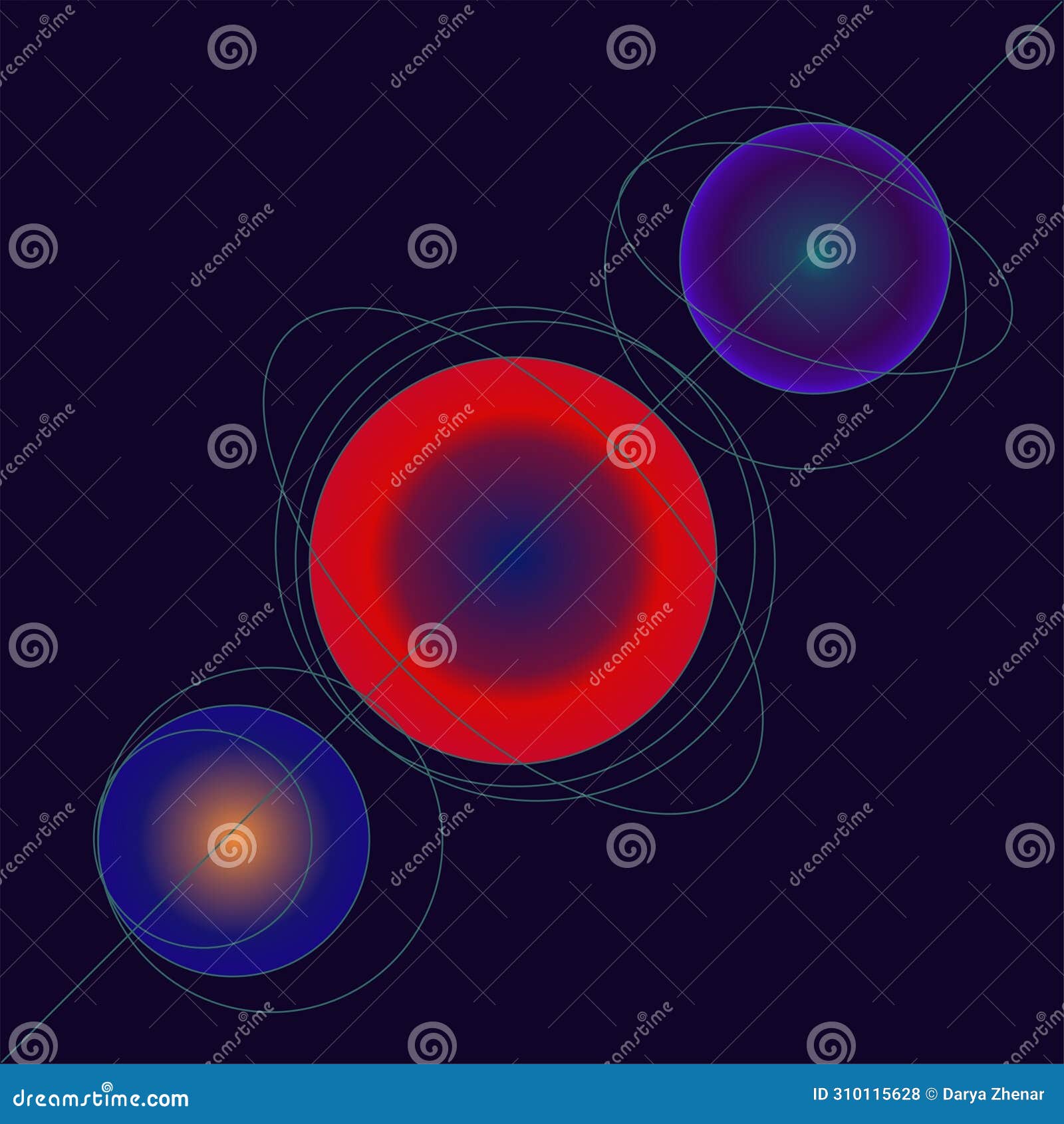 Stylized Planets Earth Abstract Seamless Space Pattern Background ...