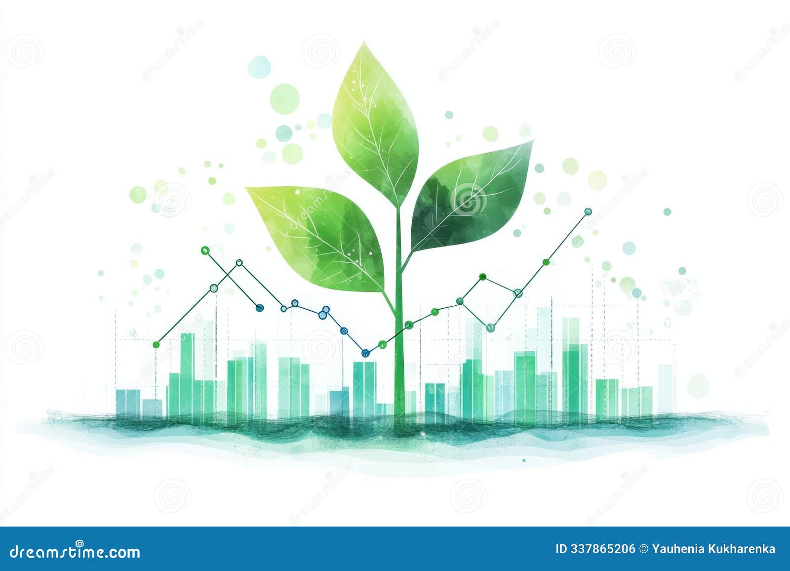 Data Growth Plant Visualization Stock Illustration - Illustration of ...