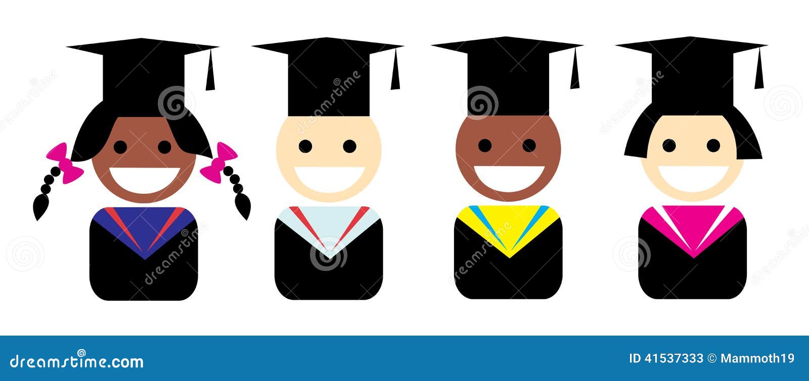 Stylized Portrait of a Graduate in the Graduation Cap Stock ...