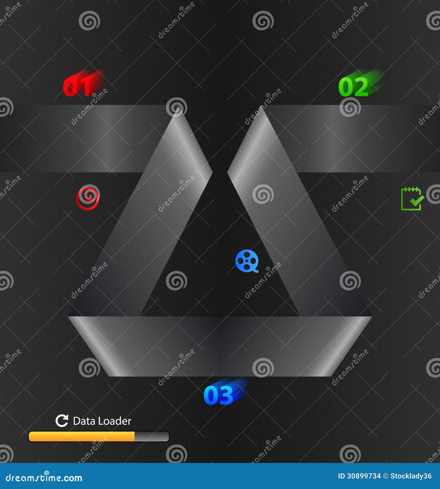 Stylized Presentation,option Template Stock Illustration - Illustration ...