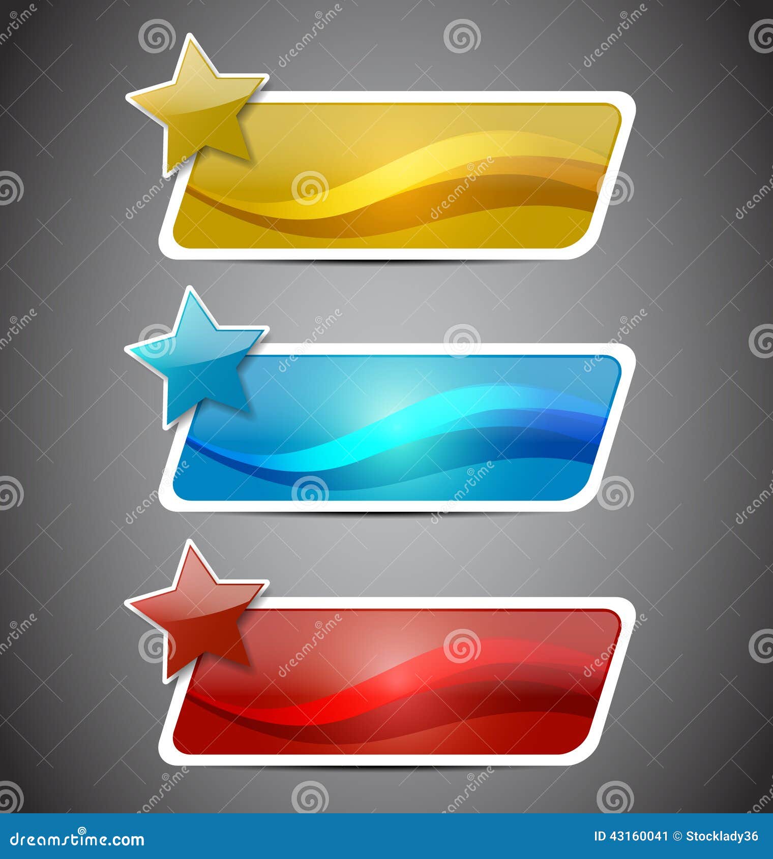 Stylized Presentation Template with Empty Text and Graphics Boxes Stock ...