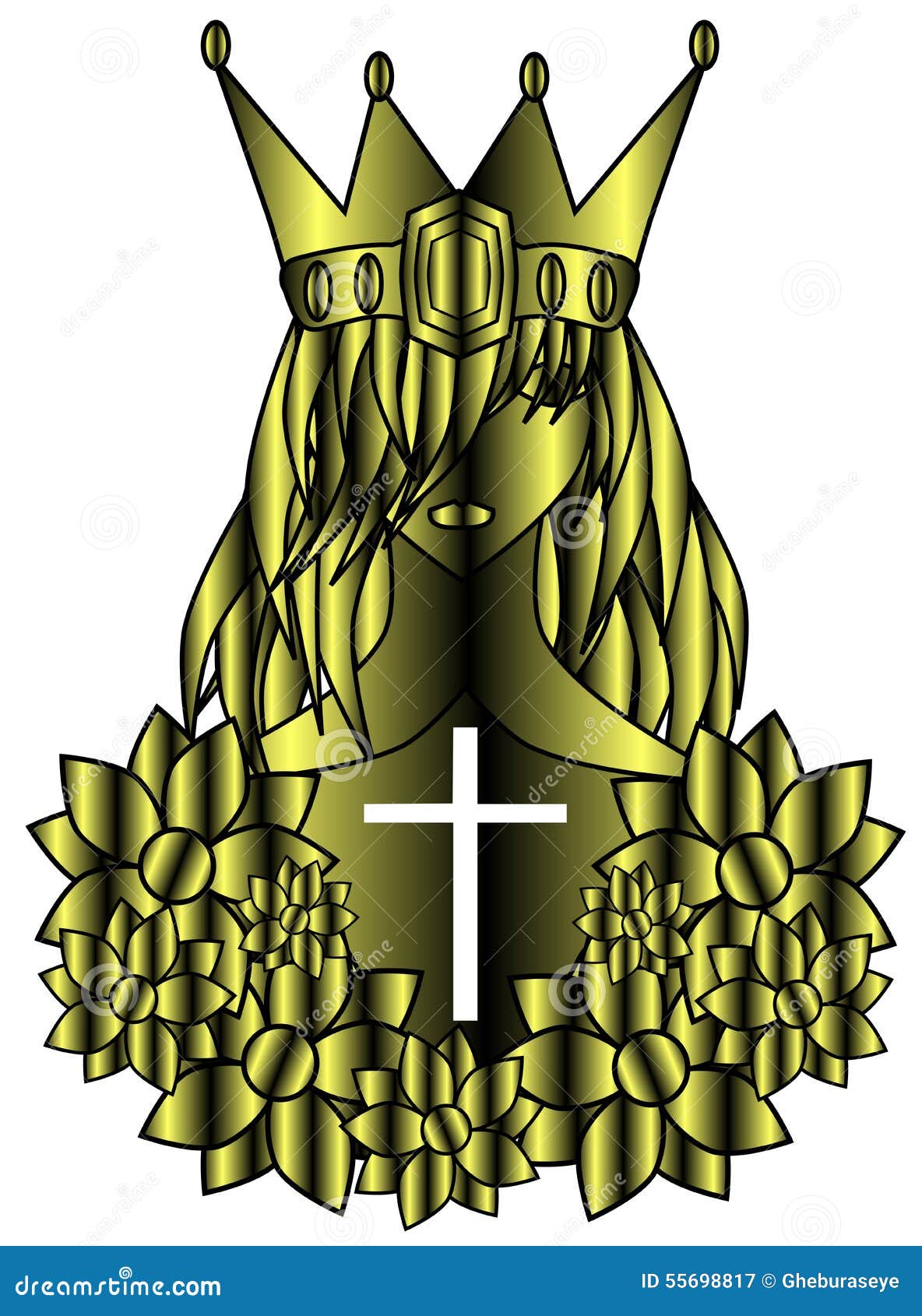 Stylized Queen With Woman Symbol Stock Photography | CartoonDealer.com ...