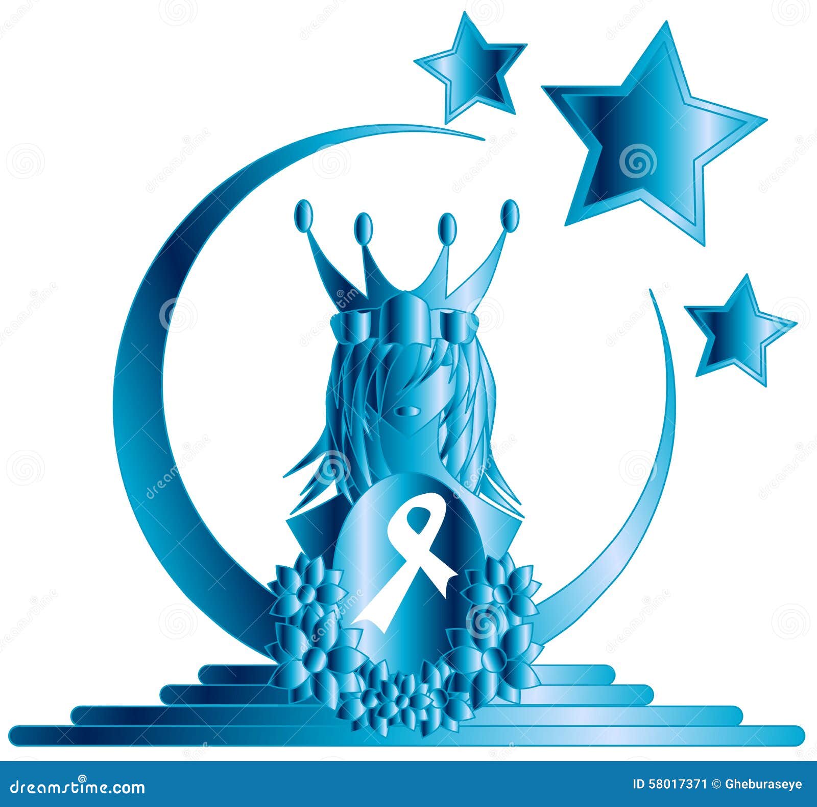 Stylized Queen With Compass Rose Stock Photo | CartoonDealer.com #58017690