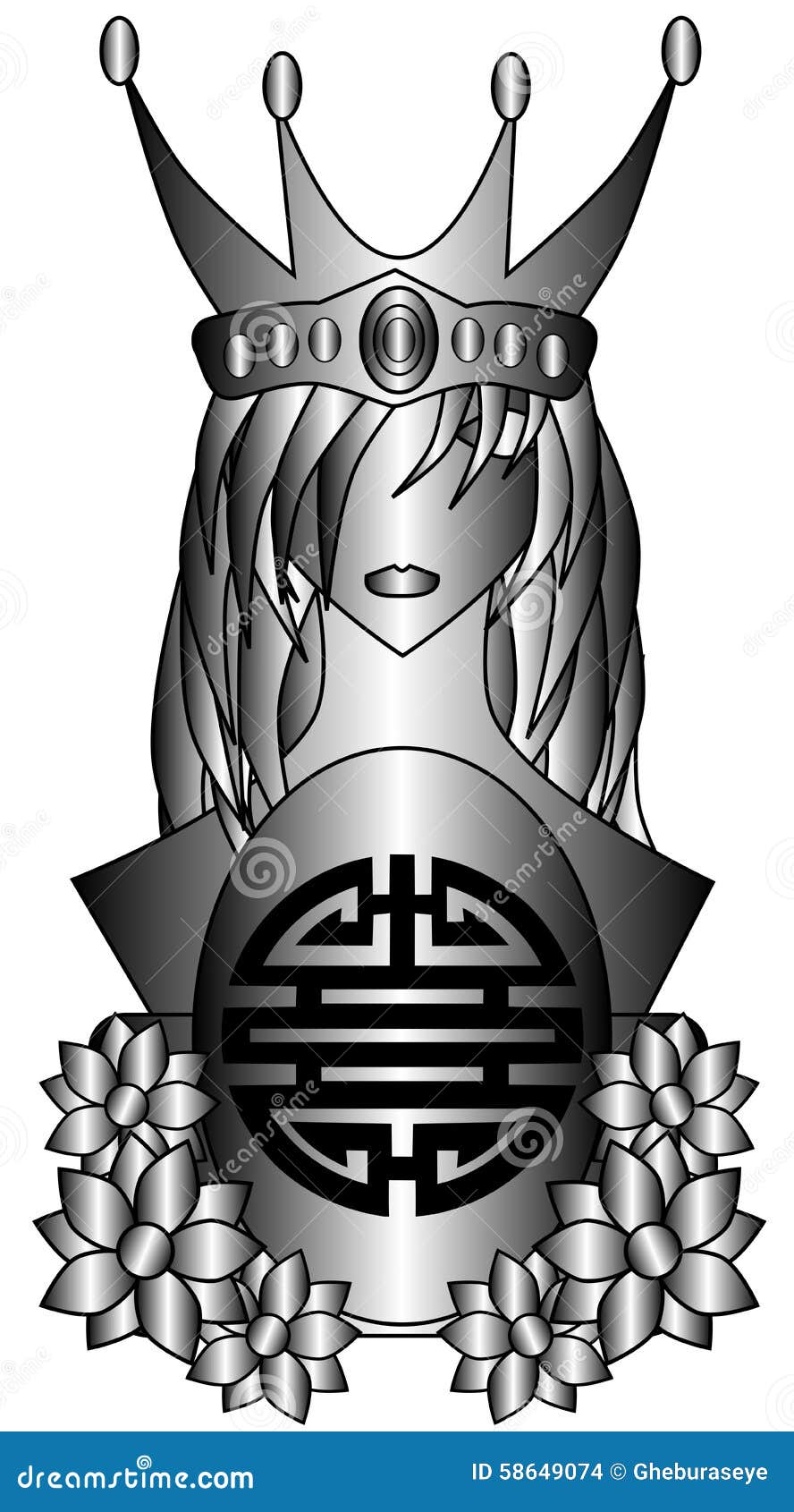 Stylized Queen With Symbol Of Infinity Stock Photography ...