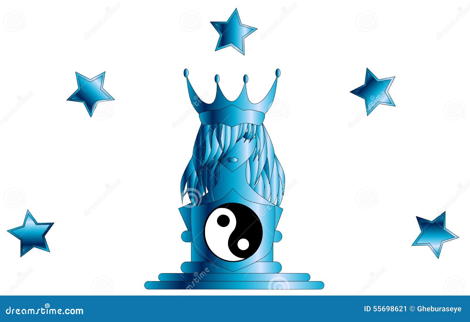 Stylized Queen With Compass Rose Stock Photo | CartoonDealer.com #58017690