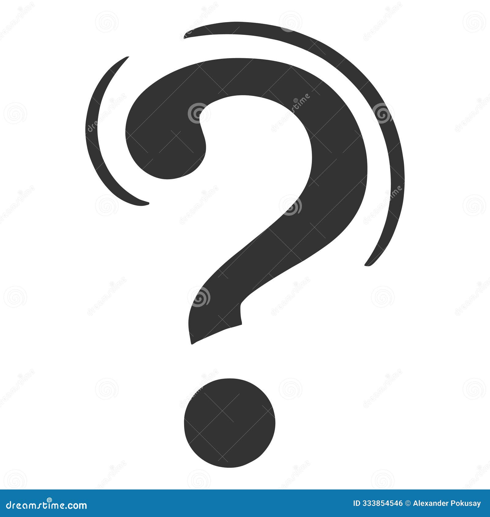 Stylized Question Mark Icon Vector Illustration Stock Illustration ...
