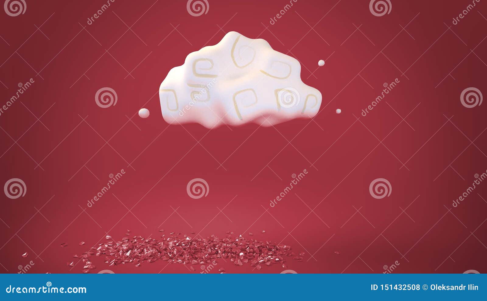Stylized rainy cloud red stock footage. Video of drizzle - 151432508