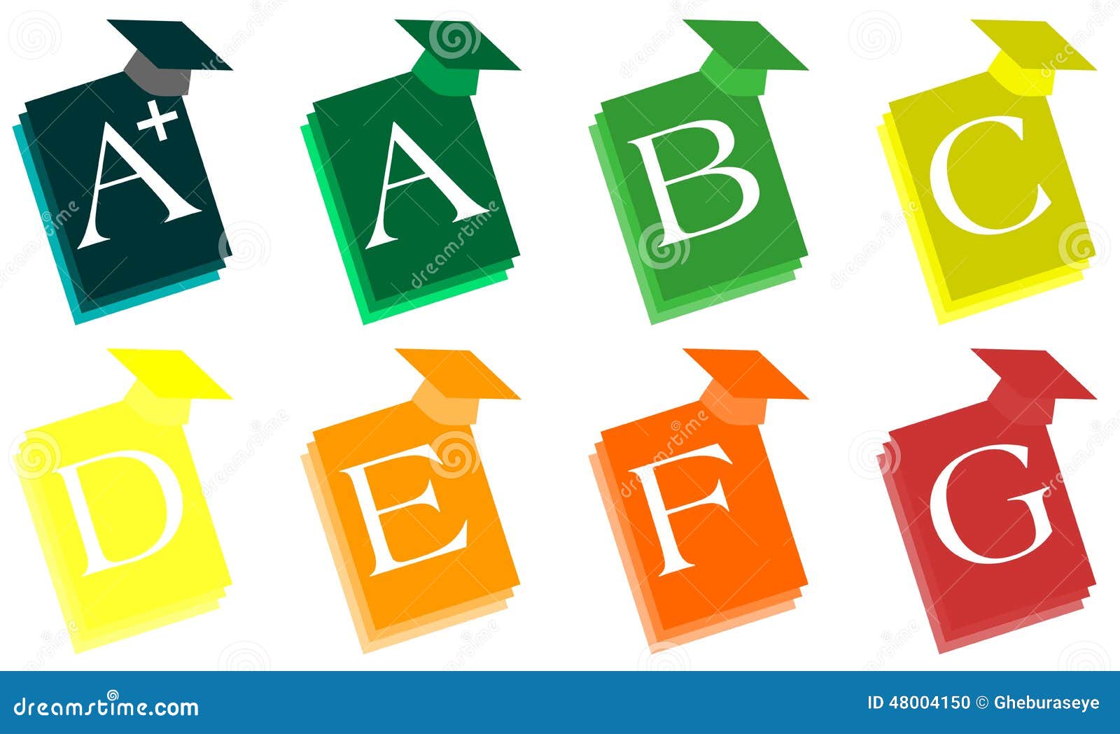 Stylized Rates with Different Colors Isolated Stock Vector ...